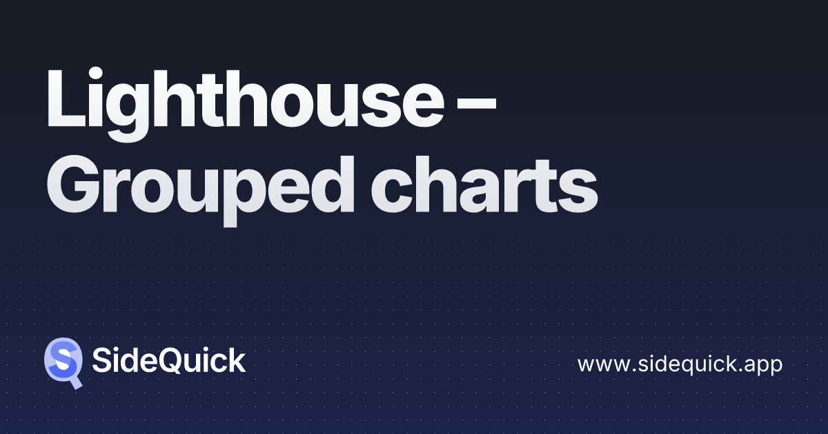 Lighthouse – Grouped charts – SideQuick